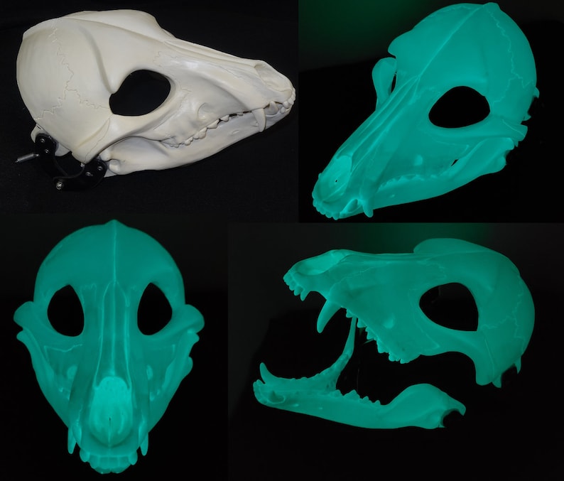 The ORIGINAL Glow in the Dark Skulldog! Hand Cast Resin Skeletal K9 ...