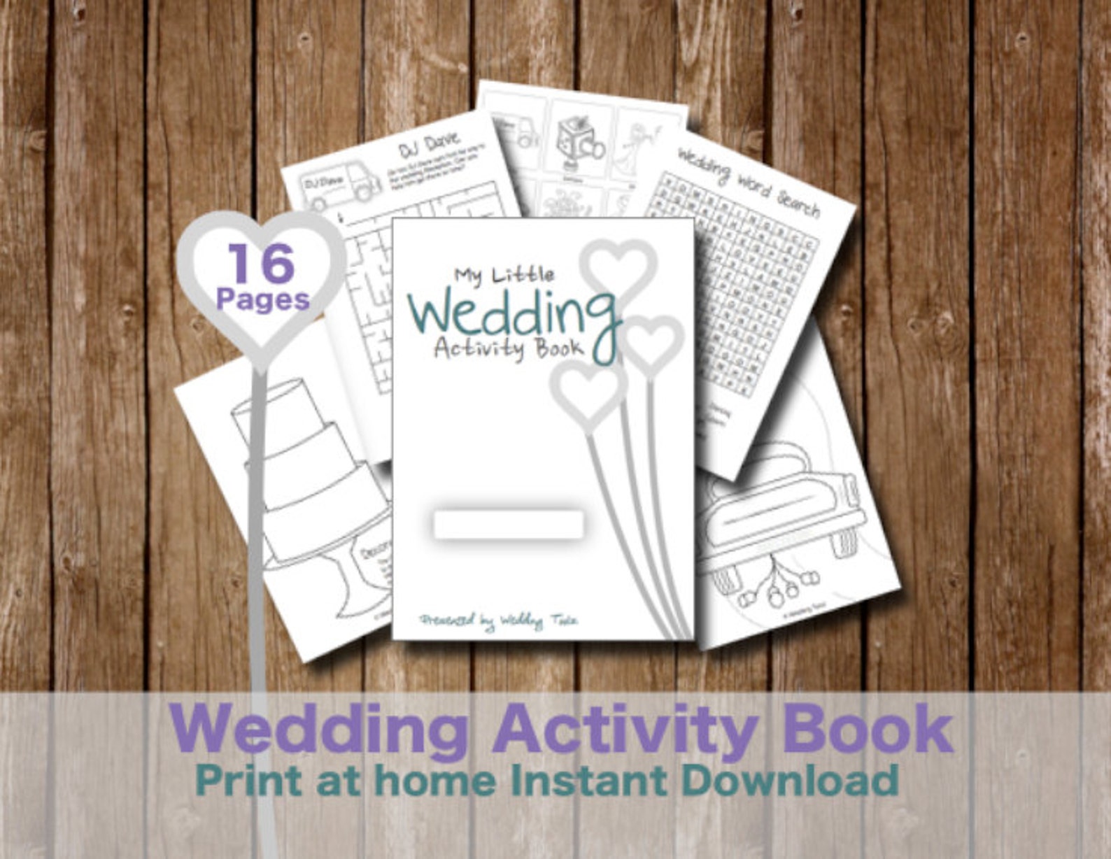 Kids Wedding Activity Book Print at Home Kids Games and Puzzles for ...
