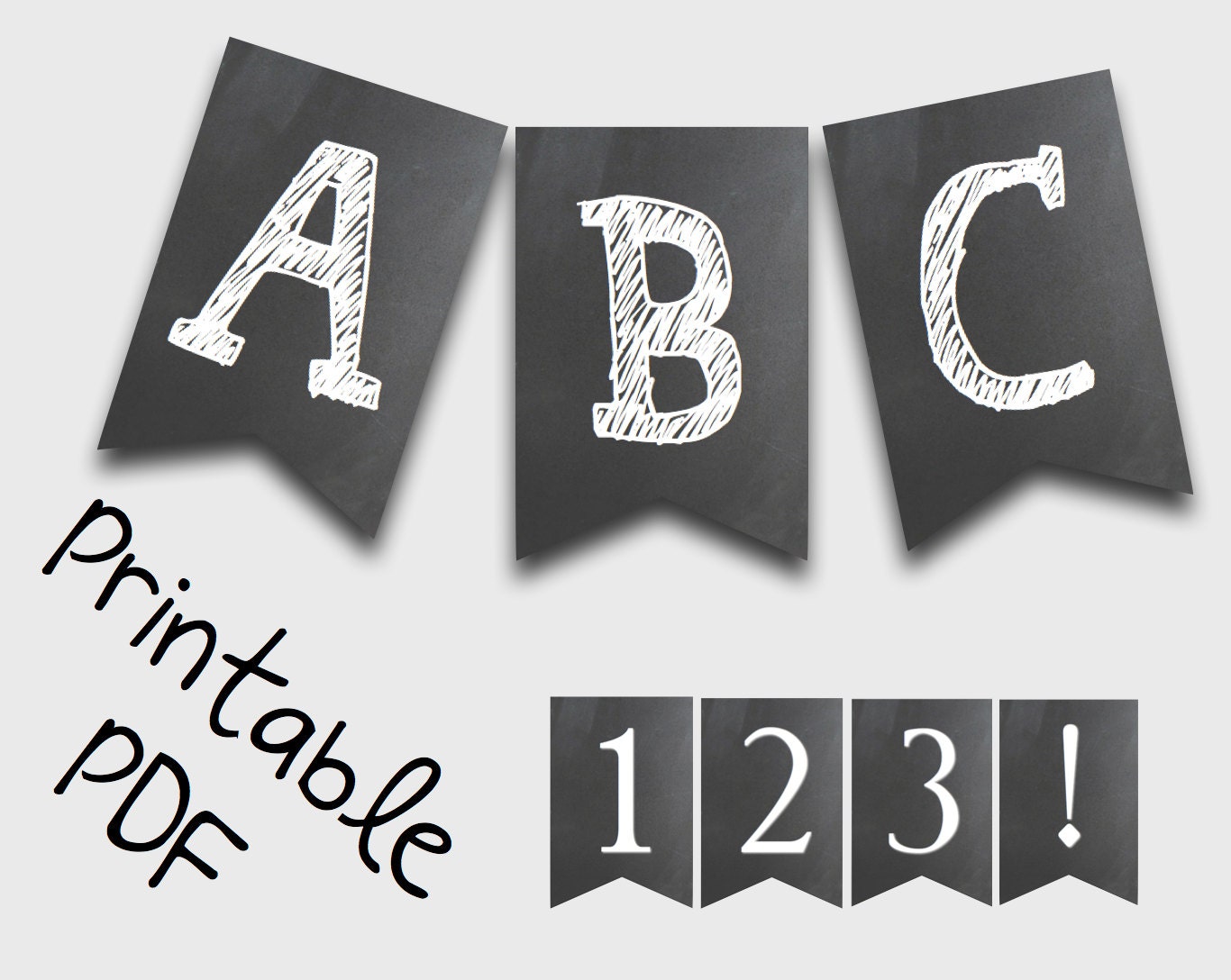 Chalkboard Bunting Printable at Phillip Pusey blog