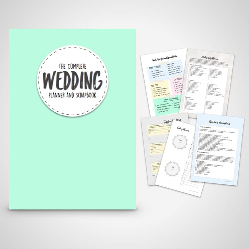 Wedding Planner Printable DIY Wedding Binder Folder Printable - Etsy