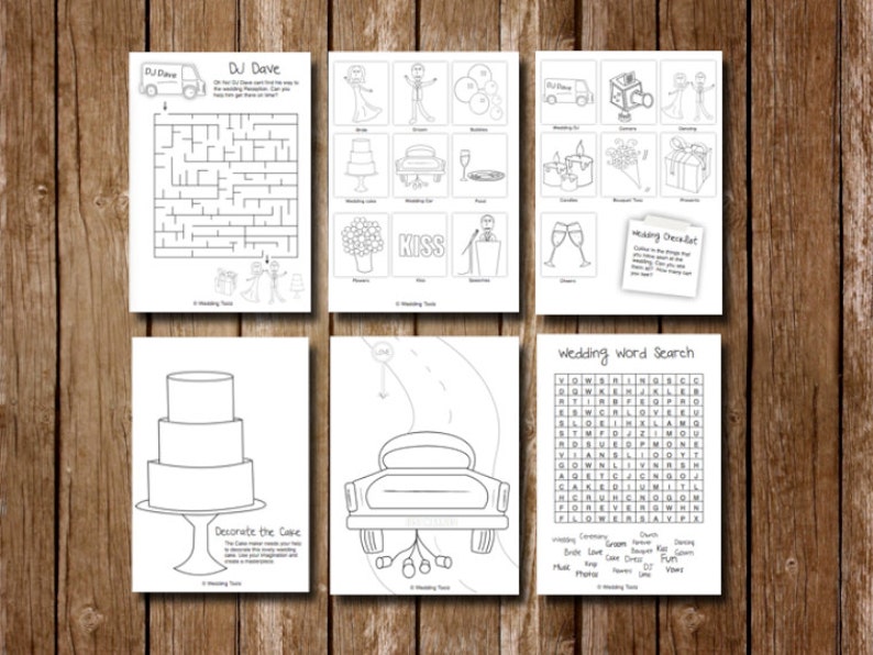 Kids Wedding Activity Book Print at Home Kids Games and Puzzles for ...