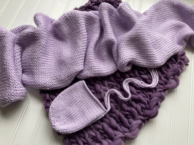 Plum Lilac Lavender Purple Thick Thin Merino Wool Layering Bump Blanket ...