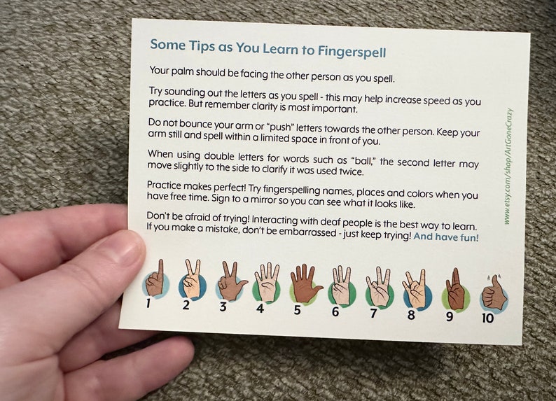 Abcs in ASL - Alphabet Sign Language Cards - 25 Pack - Etsy