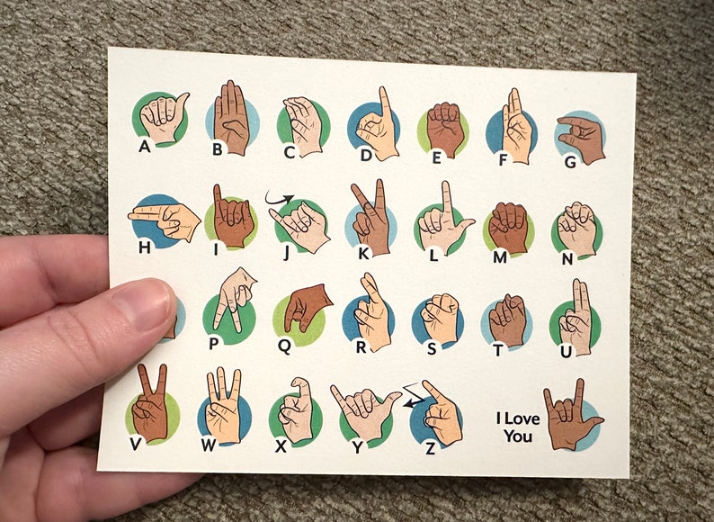 Abcs in ASL - Alphabet Sign Language Cards - 25 Pack - Etsy