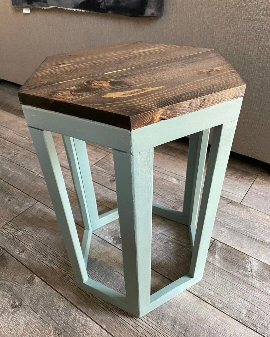 Handcrafted Hexagon Side Table - Etsy