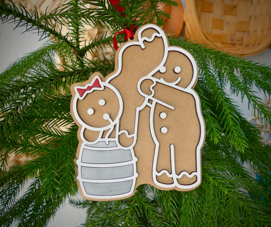 Gingerbread Cookie Style Keg Stand Funny Christmas Ornament - Etsy