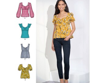 Simplicity Sewing Pattern S9133 Misses' Tops | Etsy