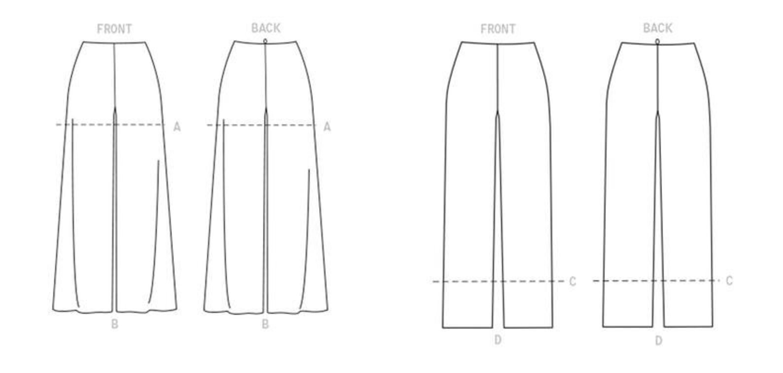 Butterick Sewing Pattern B6851 Misses' No-side-seam | Etsy