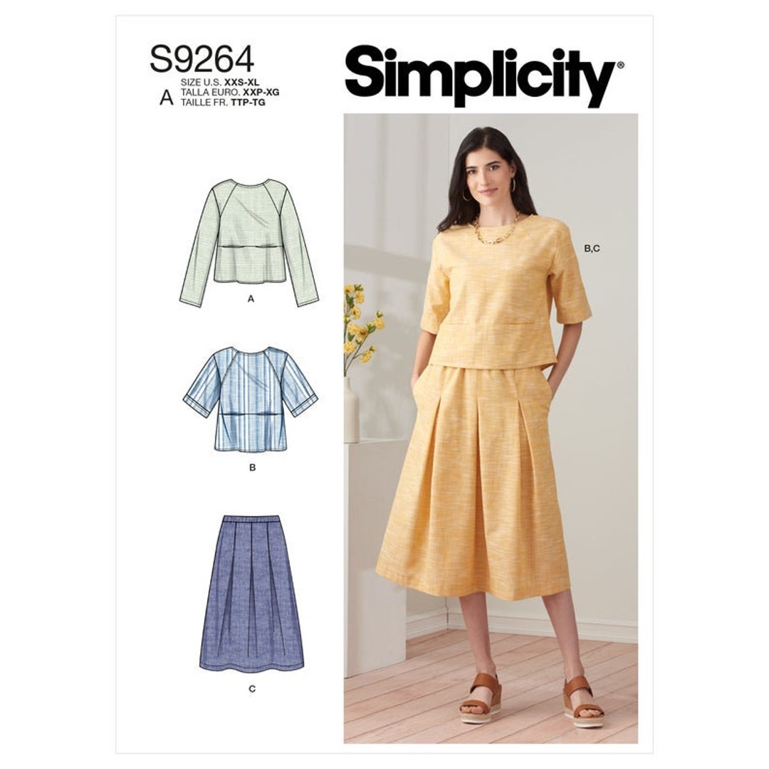 Simplicity Sewing Pattern S9264 Misses' Tops & Pull-on Skirt - Etsy
