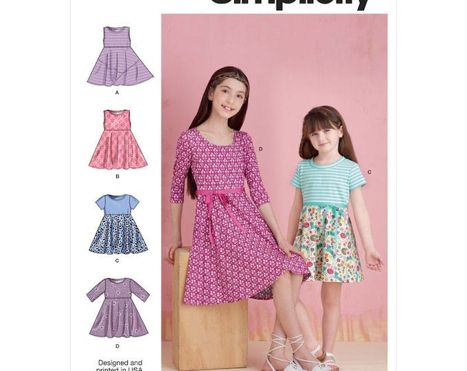 Simplicity Sewing Pattern S8853 Children's and Girls' Dress - Etsy