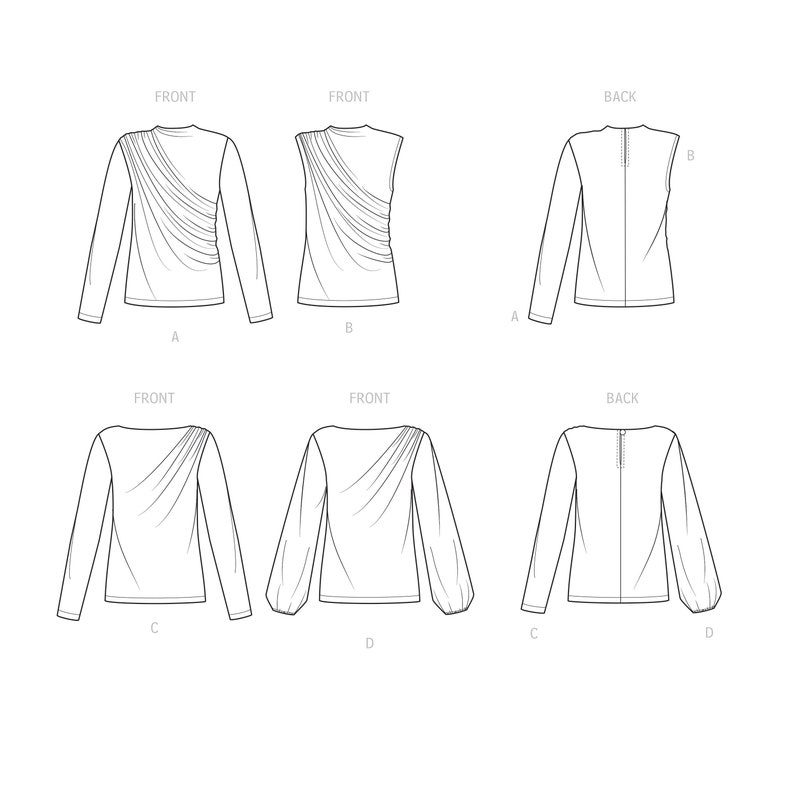 Simplicity Sewing Pattern S9451 Misses' Knit Tops - Etsy
