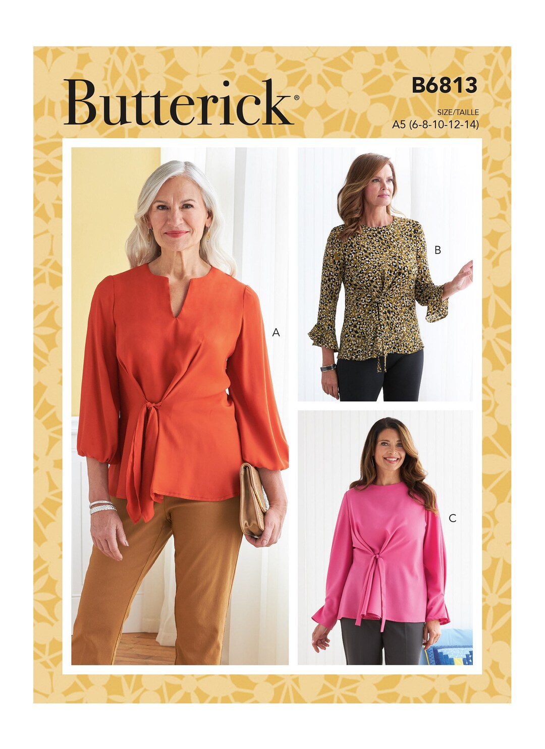 OUT of PRINT Butterick Sewing Pattern B6813 Misses' Top - Etsy