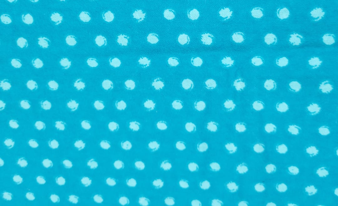 Turquoise Dots on Turquoise Snuggle Flannel Fabric (1 Yard) - Etsy