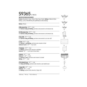 Simplicity Sewing Pattern S9365 Quilted Kitchen Accessories - Etsy