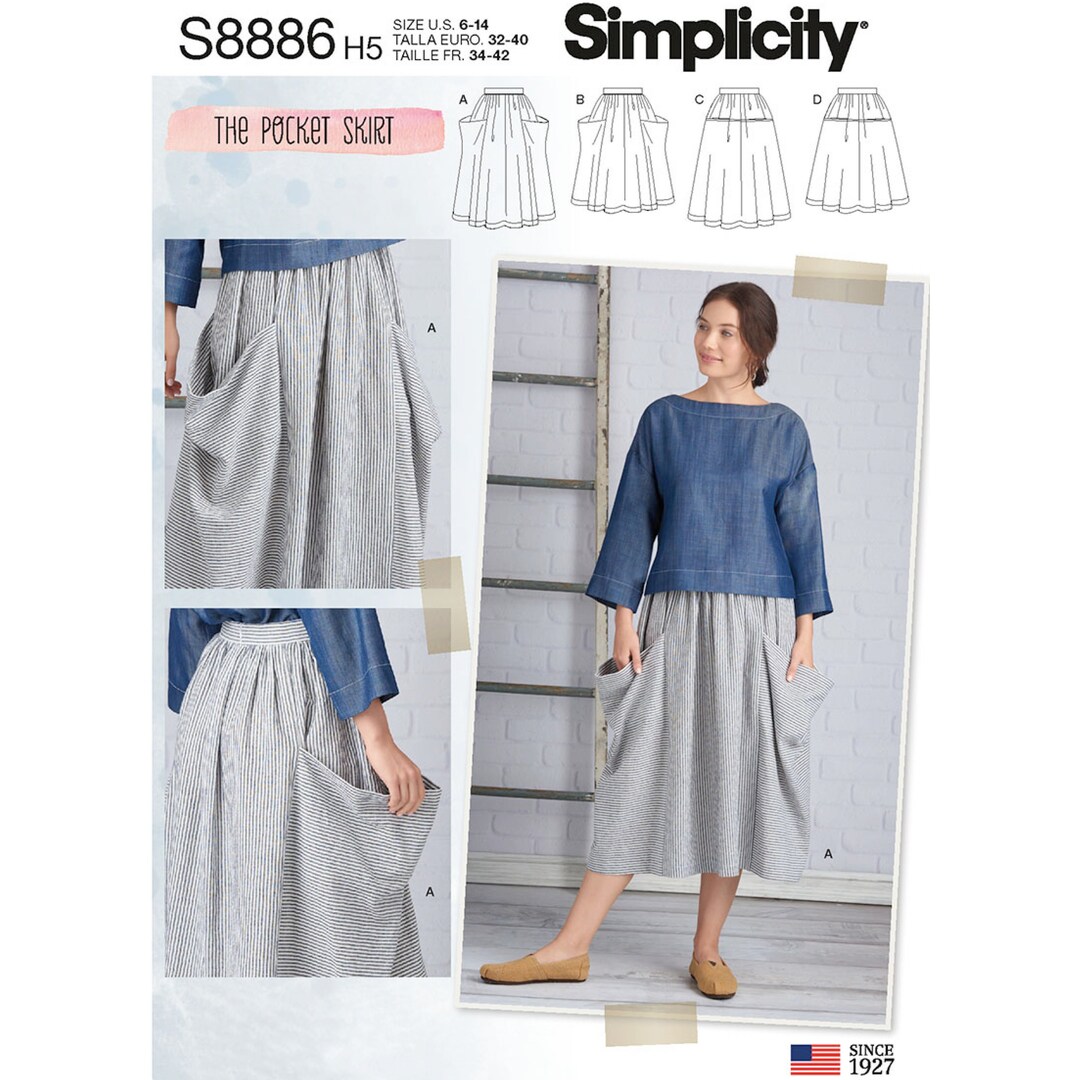 OUT of PRINT Simplicity Sewing Pattern S8886 Misses' Skirts - Etsy