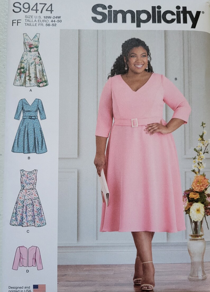 Simplicity Sewing Pattern S9474 Women's Dresses and Jacket - Etsy