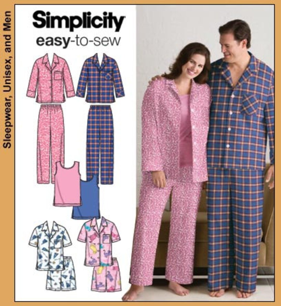Simplicity Pattern 3971 Unisex Pajamas - Etsy