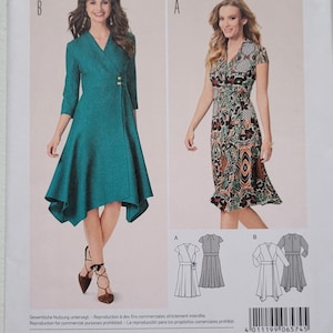 OUT of PRINT Burda Style Sewing Pattern 6574 Misses Wrapped Dress - Etsy