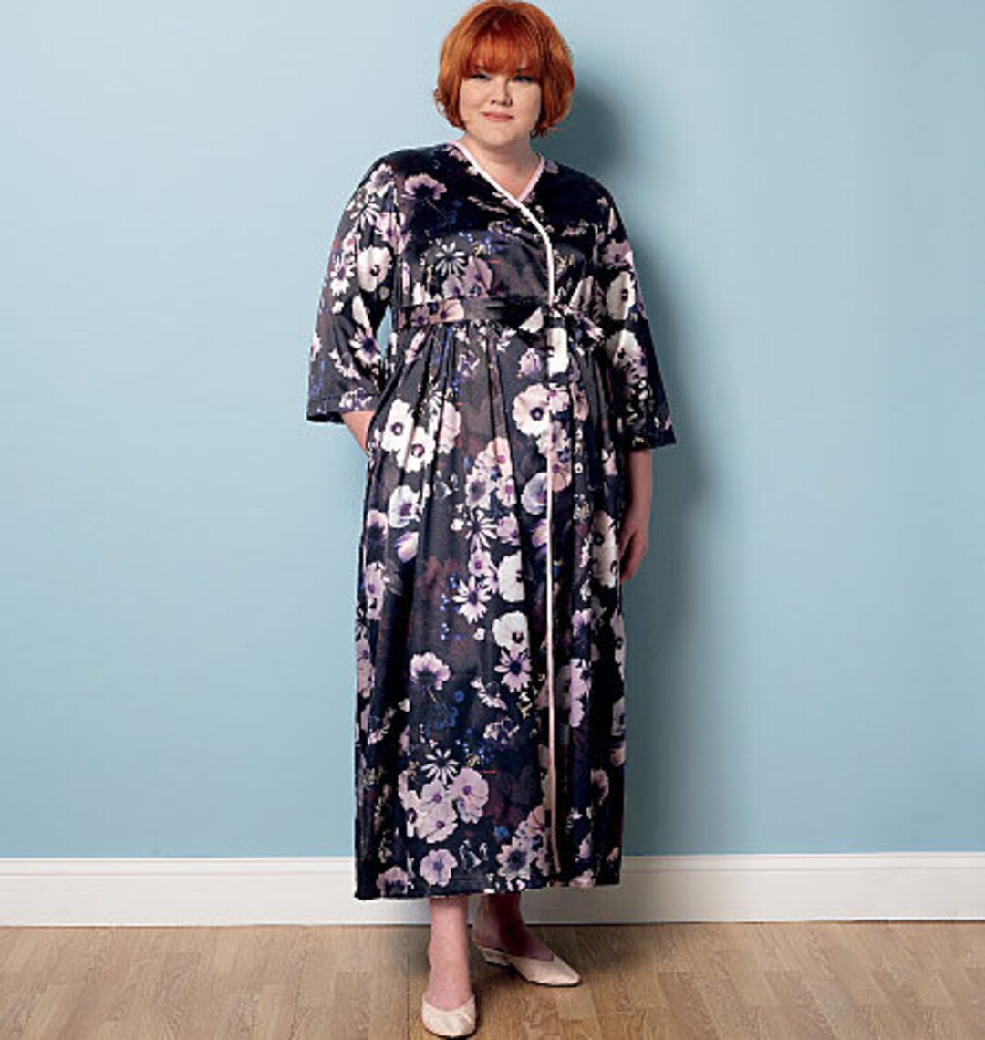 OUT of PRINT Butterick Sewing Pattern B6300 Misses'/women's Robe, Belt ...