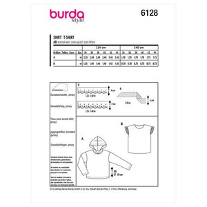 OUT of PRINT Burda Style Sewing Pattern 6128 Misses' Hoodie ...