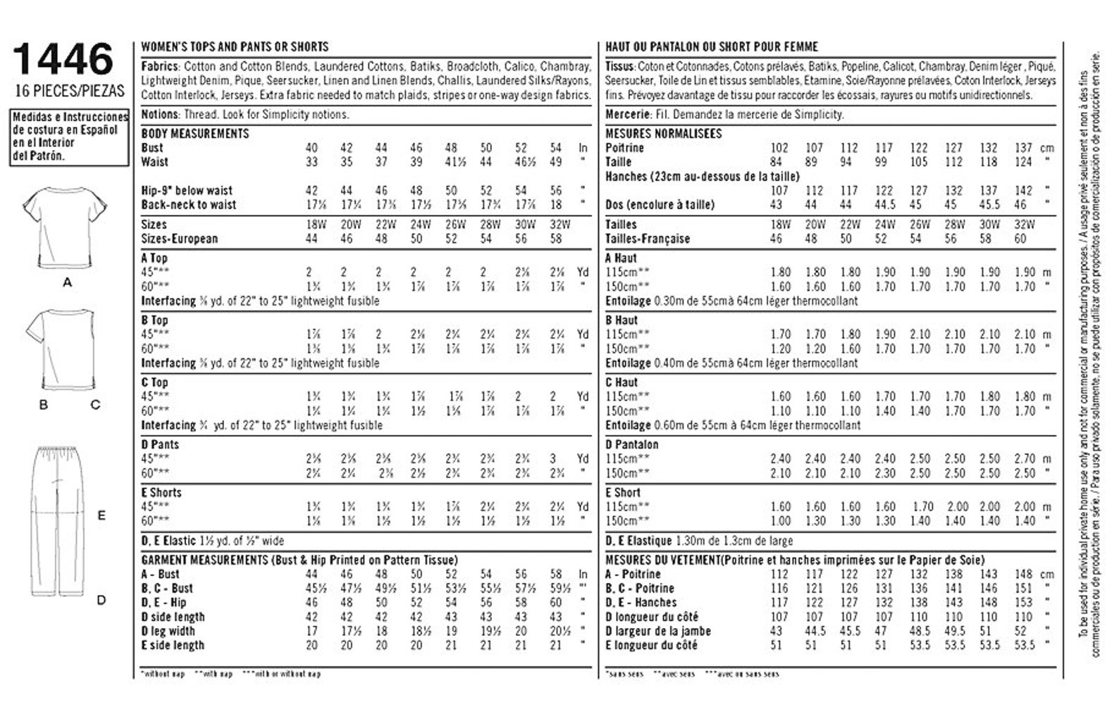 Simplicity Sewing Pattern 1446 Six Made Easy Pull on Tops and - Etsy