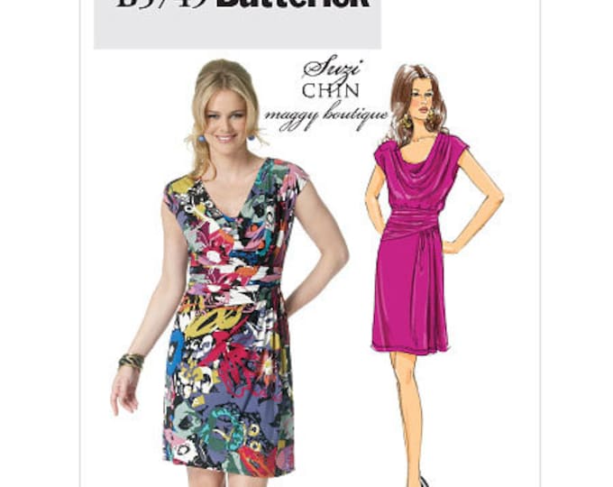 OUT of PRINT Butterick Sewing Pattern B6515 Misses' Dress With Ruffle ...