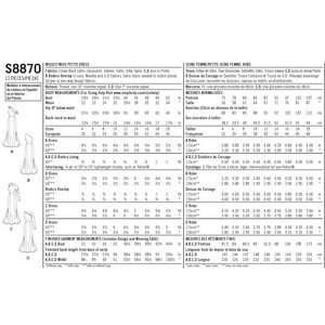 Simplicity Sewing Pattern S8870 Misses'/miss Petite Dress - Etsy