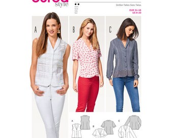 Burda Style Sewing Pattern 6632 Misses' Blouse - Etsy
