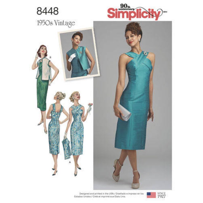 OUT of PRINT Simplicity Sewing Pattern 8448 Misses' - Etsy