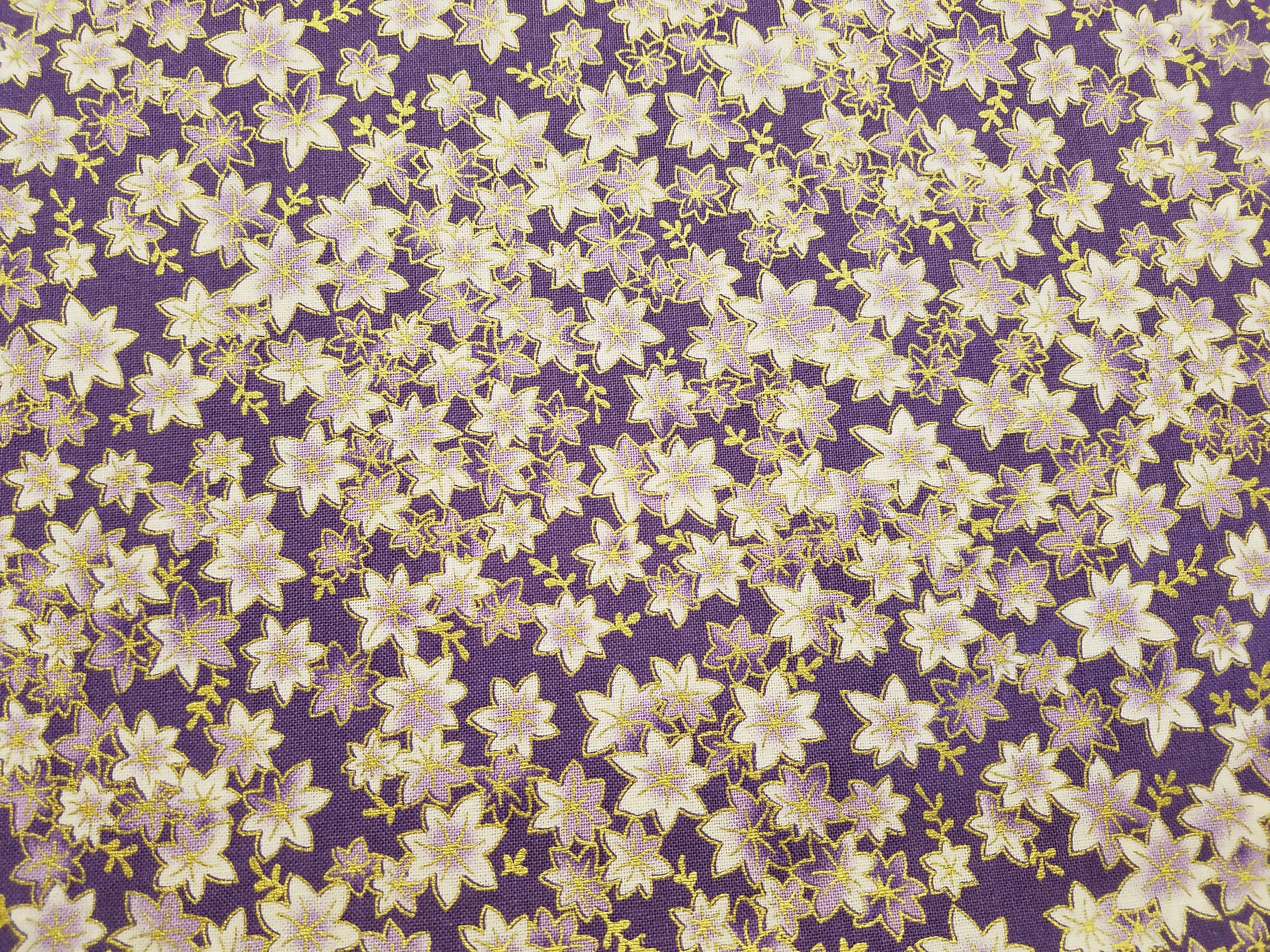 Purple Floral Cotton Fabric 1 Yard - Etsy Israel