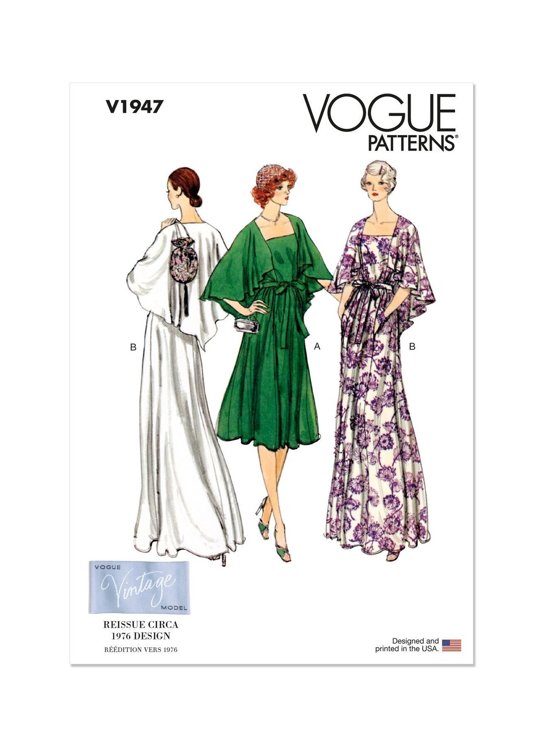 Vogue Sewing Pattern V1947 Misses’ Evening Dress Vintage 1970's - Etsy