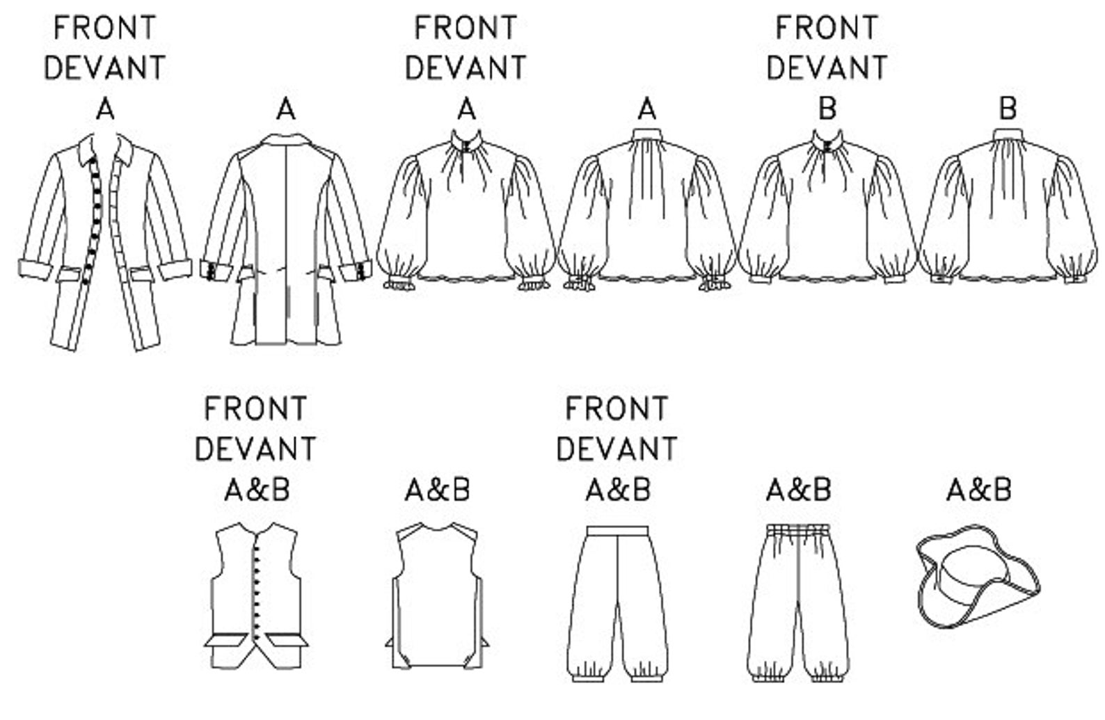 Butterick Sewing Pattern B3072 Coat, Vest, Shirt, Pants and Hat - Etsy