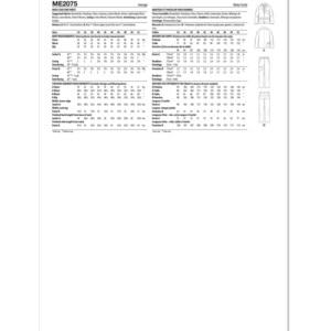 Know Me Sewing Pattern ME2075 Men's Jacket and Pants by Donny Q - Etsy