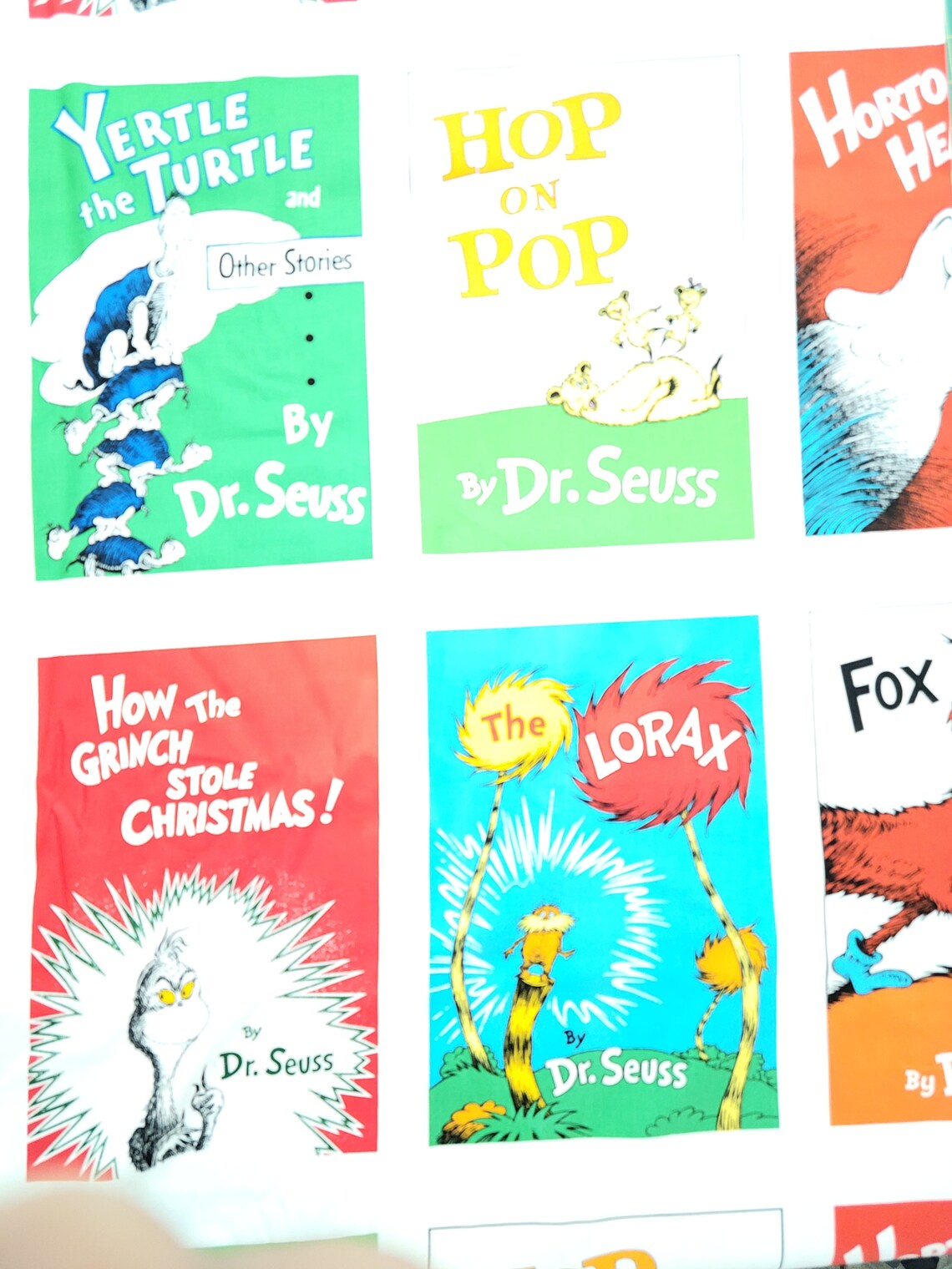 Dr Seuss Book Covers Cotton Fabric 1 Panels - Etsy