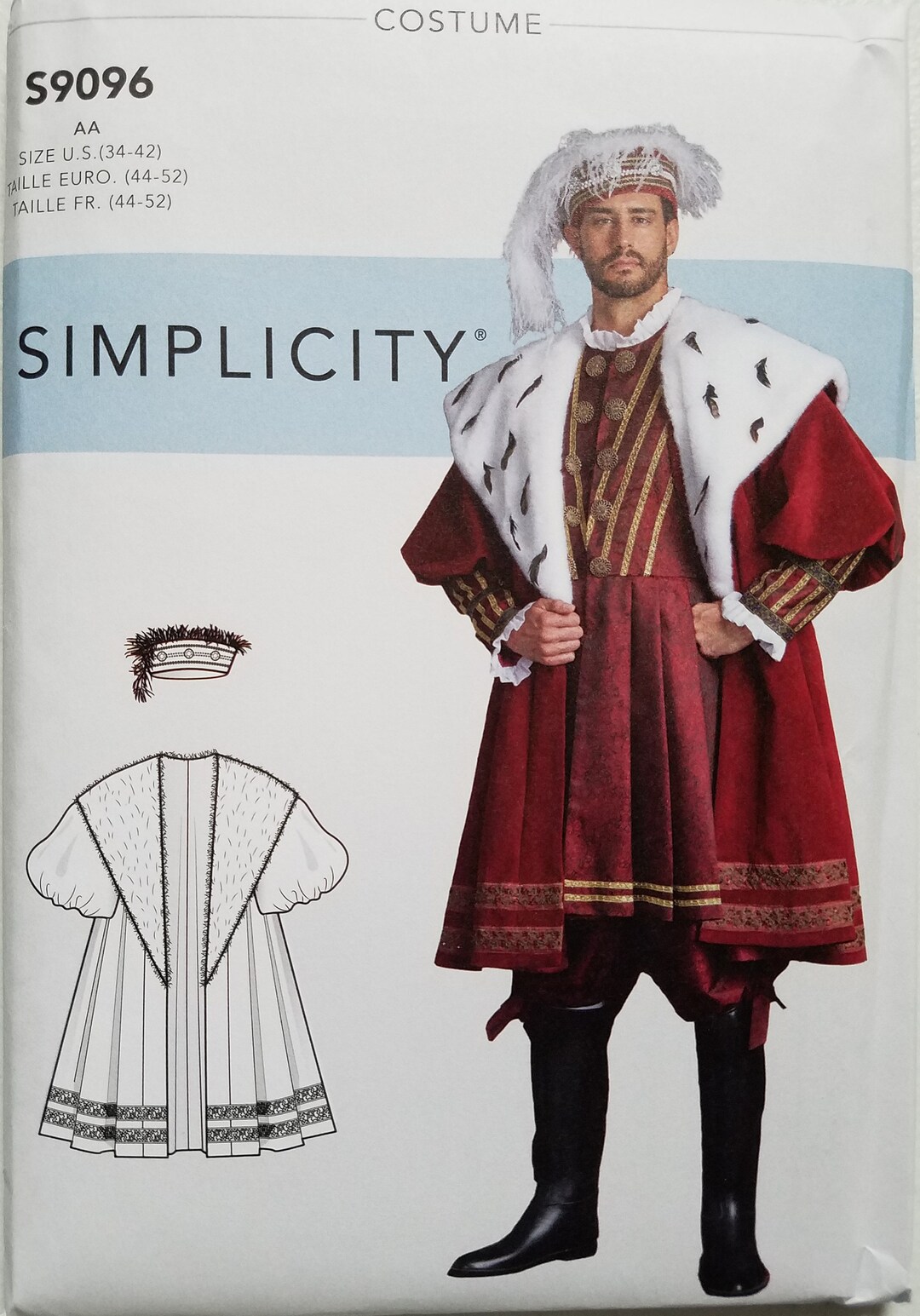OUT of PRINT Simplicity Sewing Pattern S9096 Men's Costume and Hat - Etsy