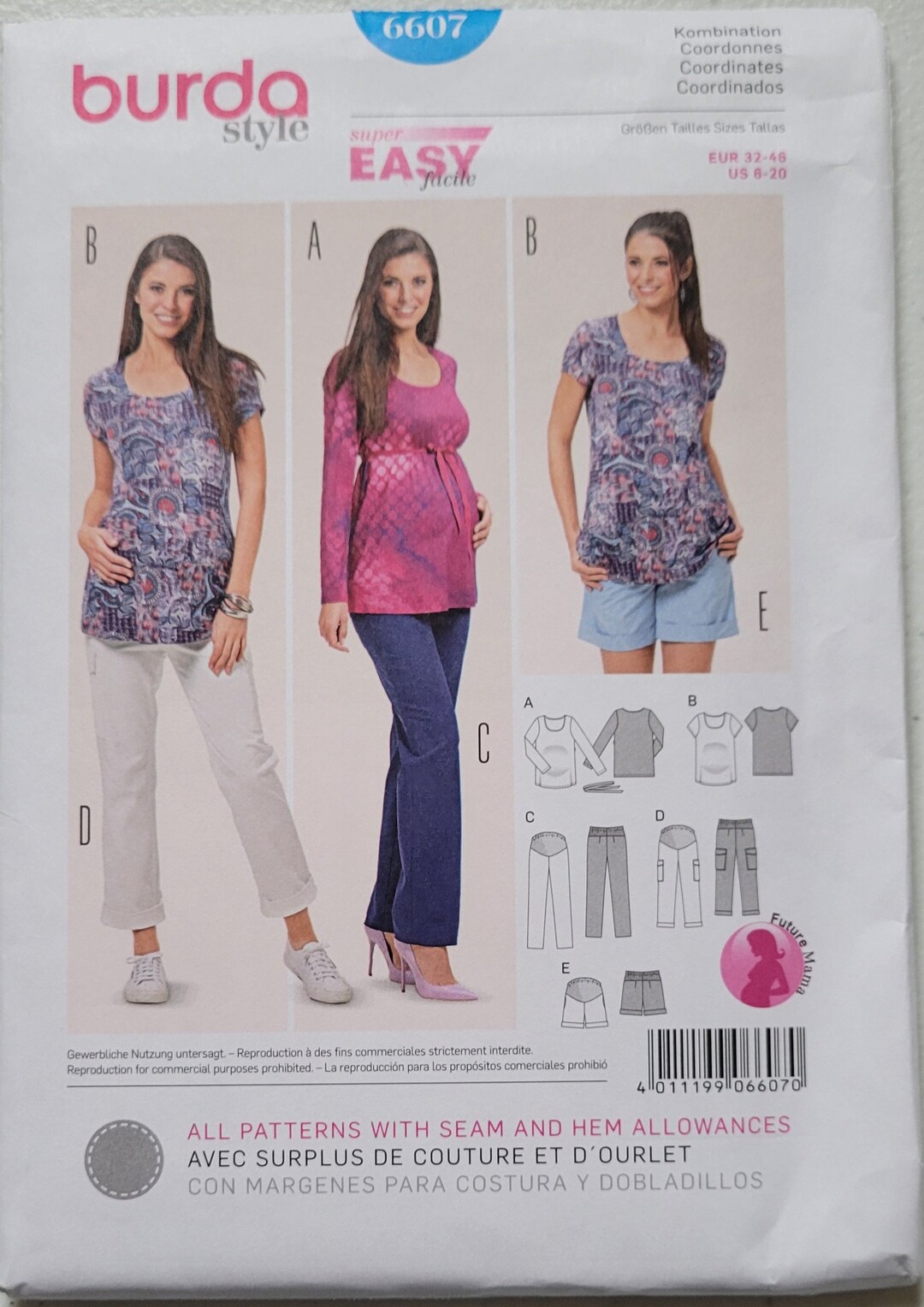 OUT of PRINT Burda Style Sewing Pattern 6607 Misses Coordinates - Etsy