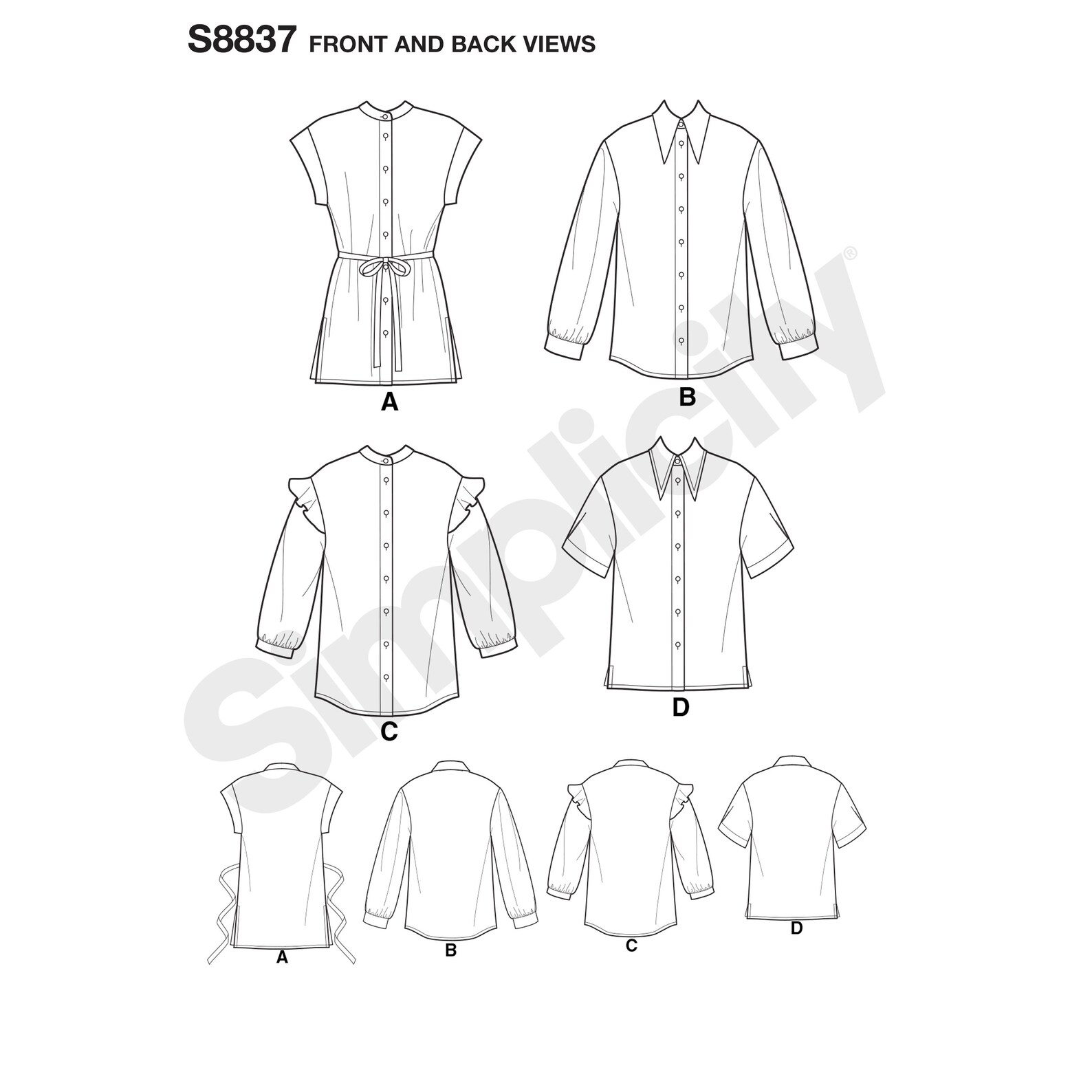 OUT of PRINT Simplicity Sewing Pattern S8837 Misses'/miss - Etsy