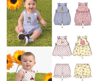 Uncut New Look Sewing Pattern #6970 for Babies' Romper, Dress and Pants ...