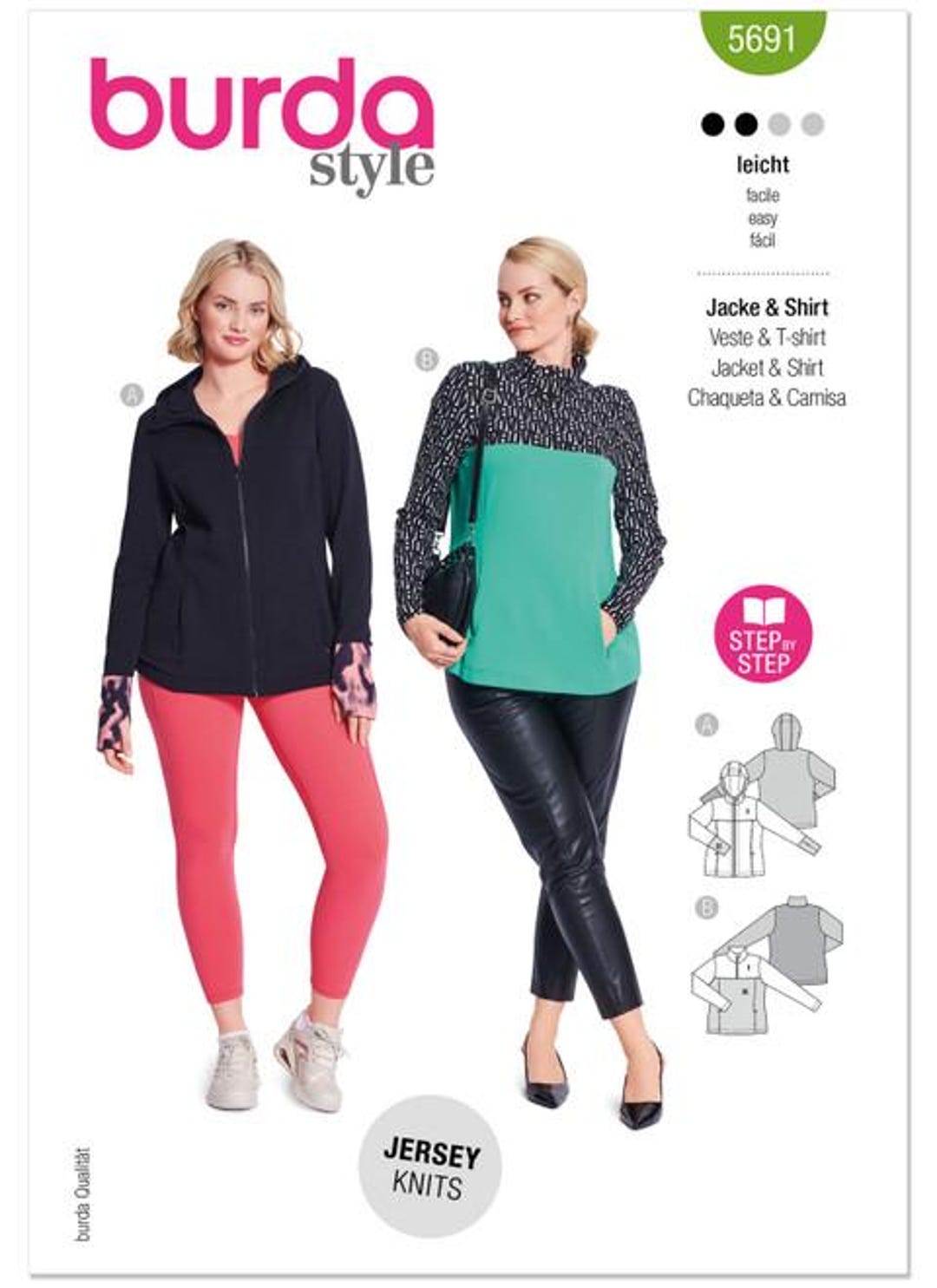 Burda Style Sewing Pattern 5691 Misses' Sports Shirts - Etsy
