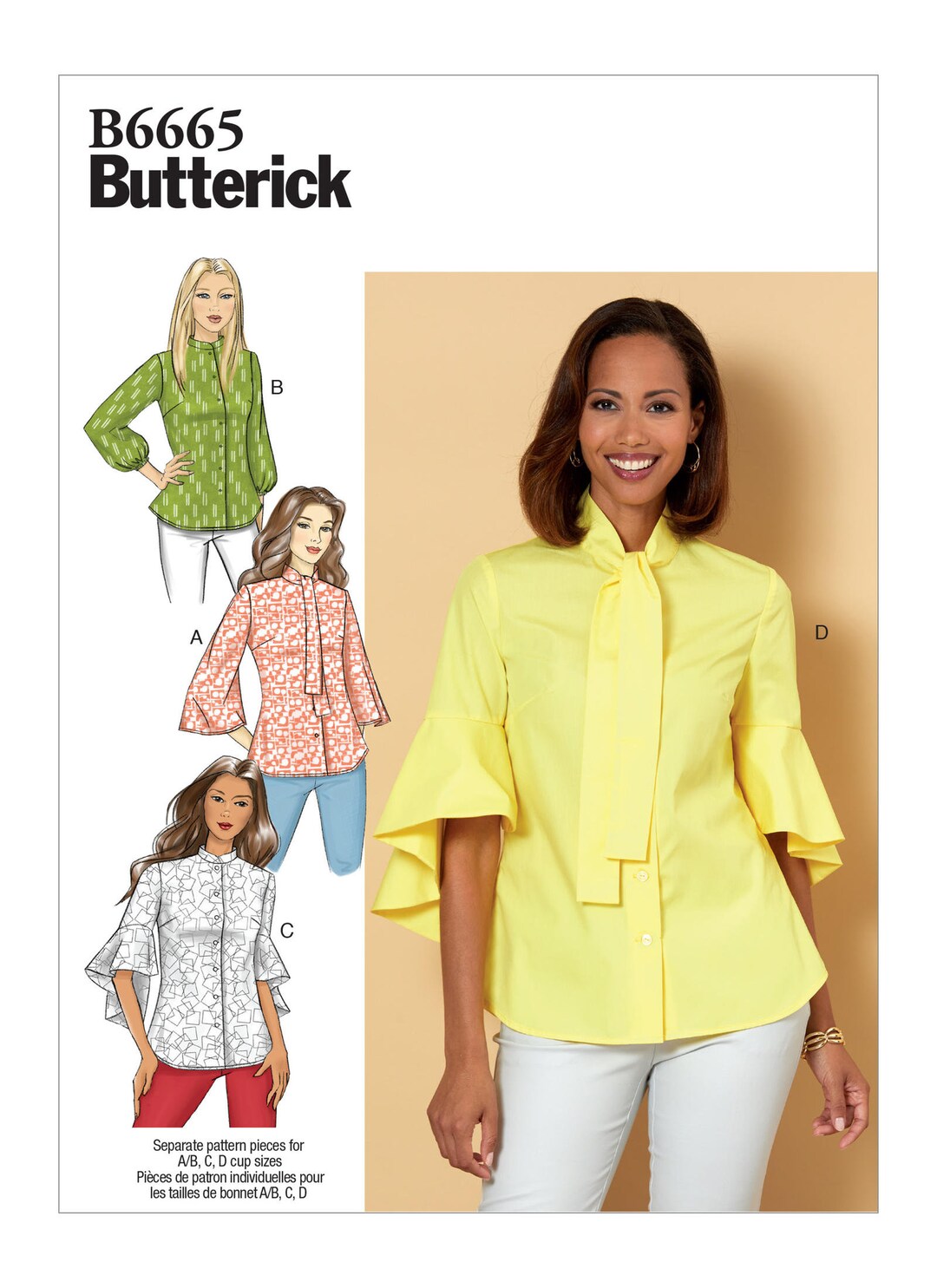 OUT of PRINT Butterick Sewing Pattern B6665 Misses' Top - Etsy