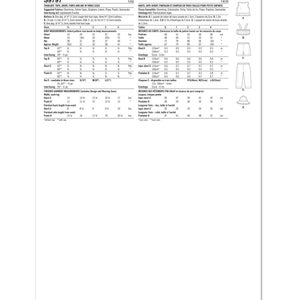 Simplicity Sewing Pattern S9797 Toddlers' Tops, Skort, Pants and Hat in ...