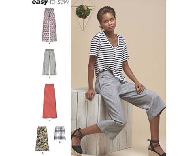 Uncut Sewing Pattern Women's Wide Leg Pants Pattern Easy - Etsy