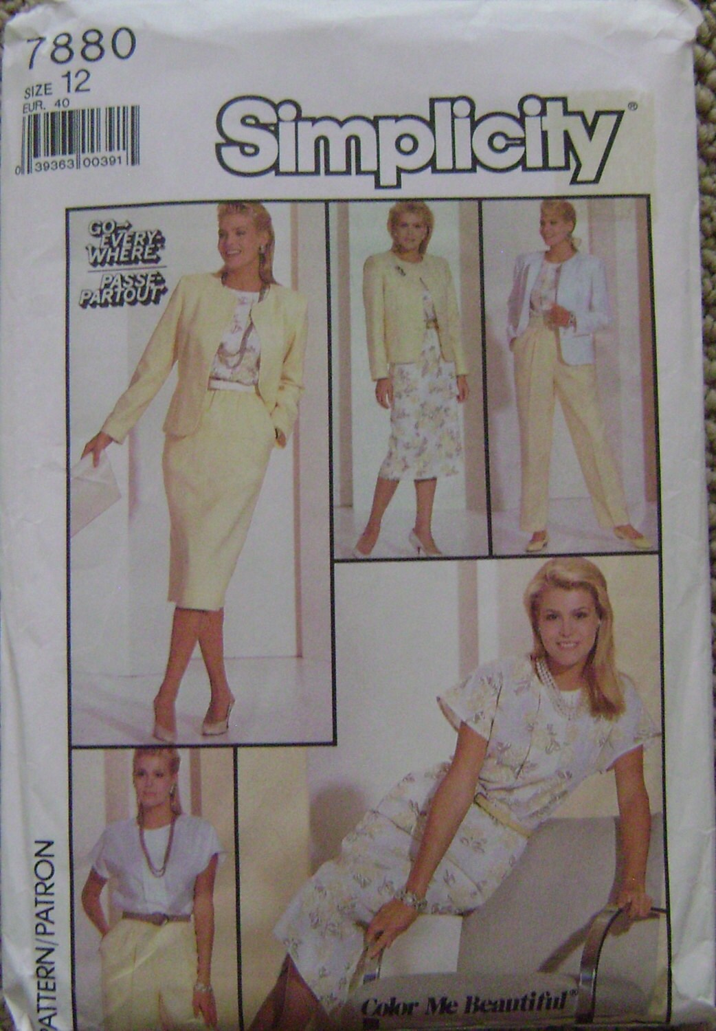 VINTAGE Simplicity Pattern 7880 Misses' Blouse Skirt | Etsy