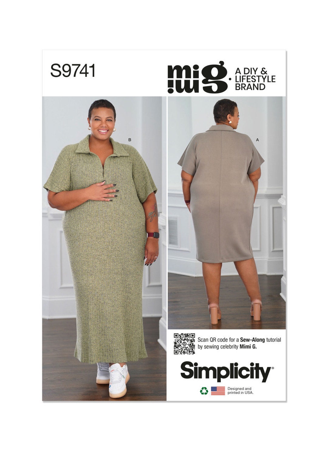 Simplicity Sewing Pattern S9741 Women's Knit Dress in Two Lengths by ...