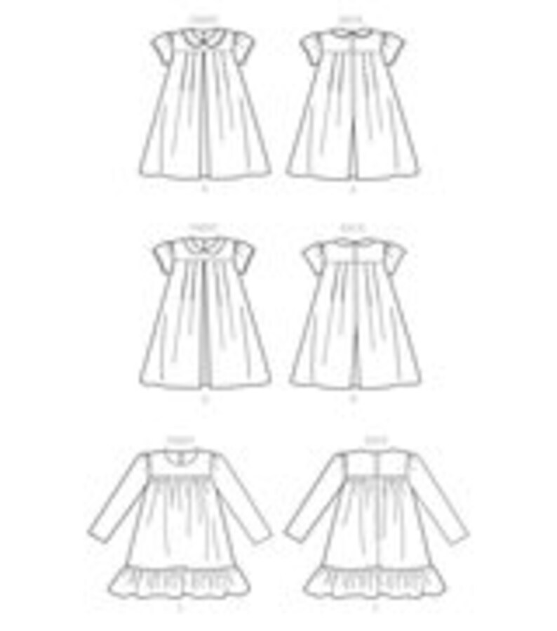 Vogue Sewing Pattern V1857 Children's and Girls' Dress - Etsy
