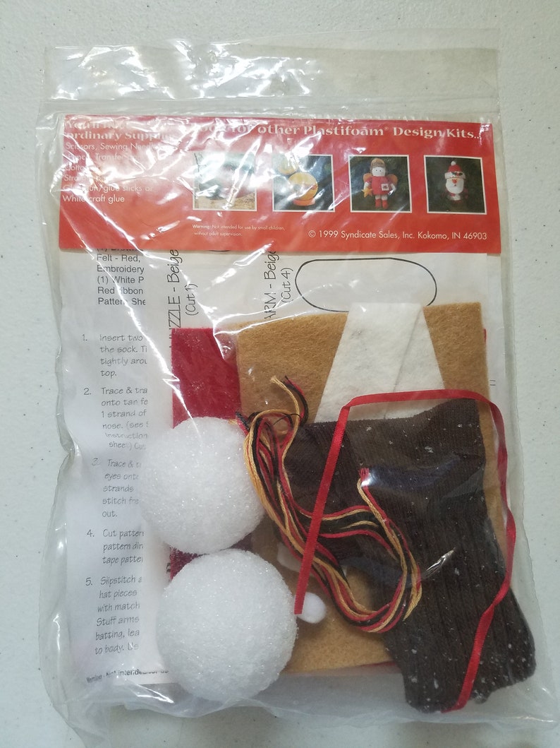 Plastifoam Teddy Bear Ornament Needlework Kit 4.5 Inch - Etsy