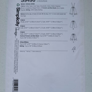 Simplicity Sewing Pattern S9496 Misses' Vintage Apron - Etsy