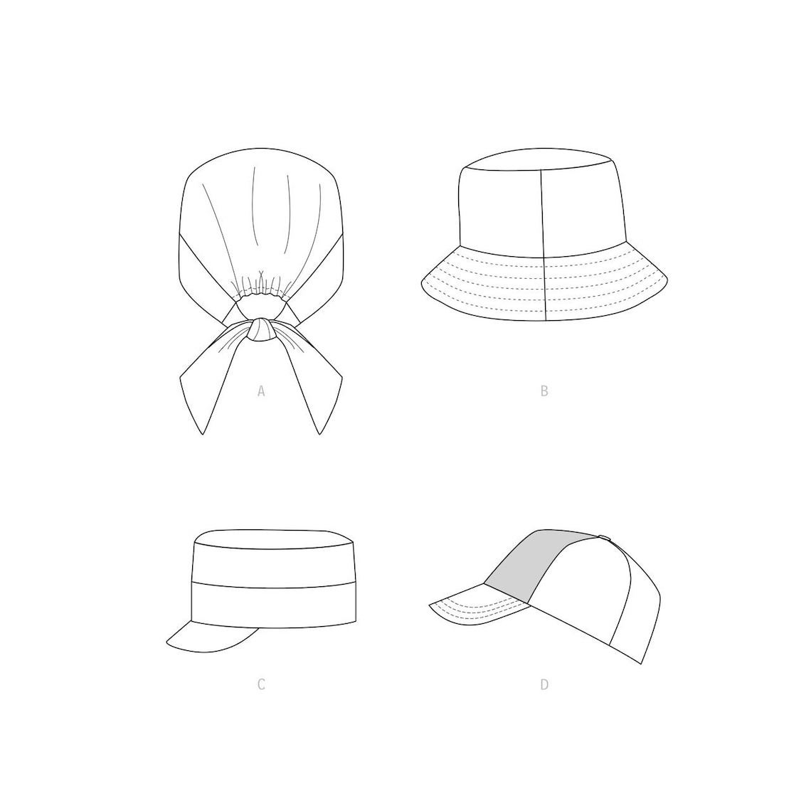 Simplicity Sewing Pattern S9509 Adult and Children Hats - Etsy