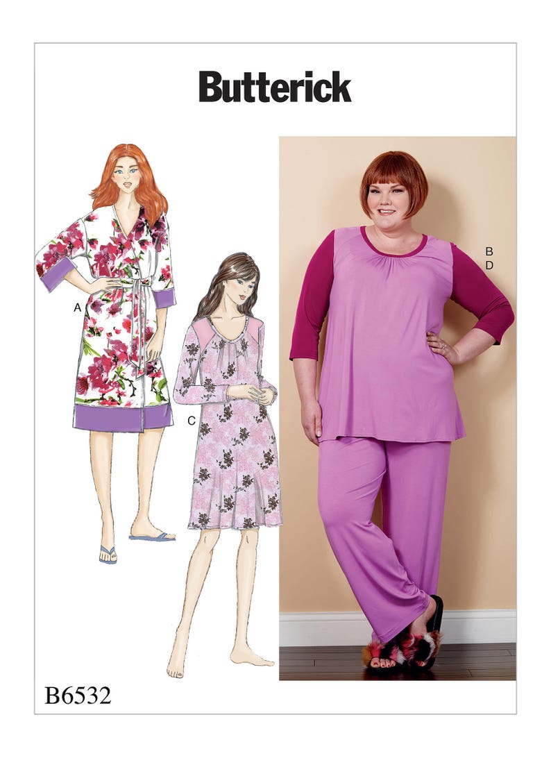 OUT of PRINT Butterick Sewing Pattern B6532 Women's Robe - Etsy