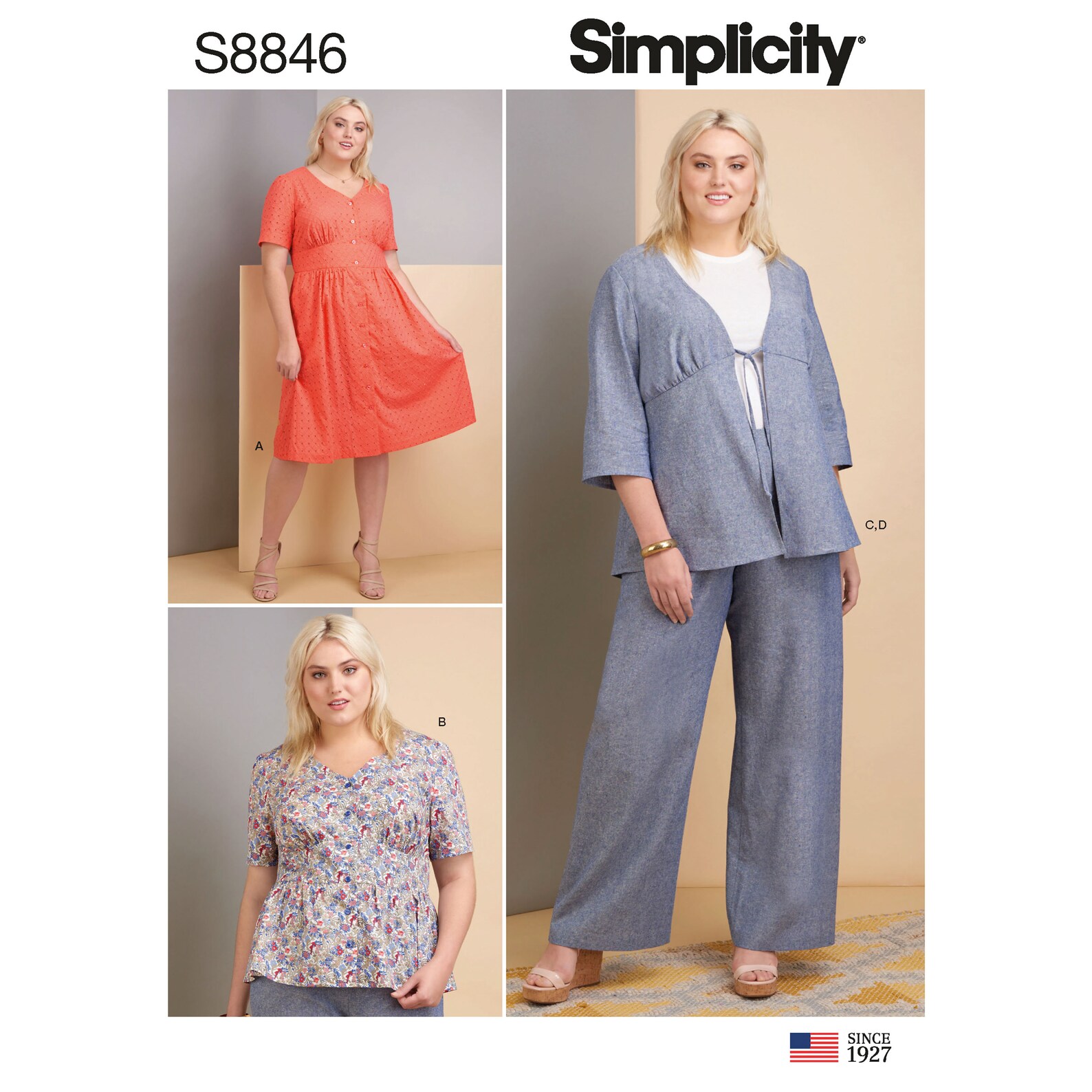 OUT of PRINT Simplicity Sewing Pattern S8846 - Etsy